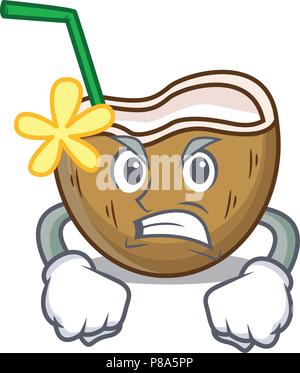 Angry coconut emoticon Stock Vector Image & Art - Alamy