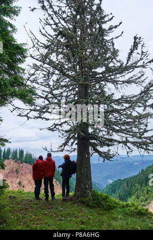 People on a hike to the Rusty Pit in Apuseni, Romania Stock Photo - Alamy