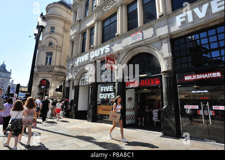 Five Guys Coventry Street Stock Photo - Alamy