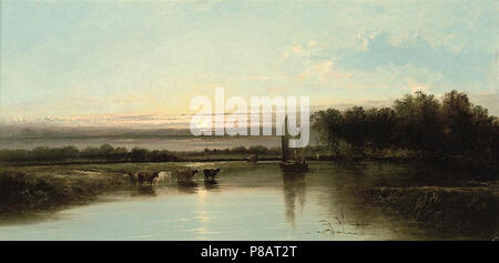 Williams George Augustus - Evening Calm Stock Photo - Alamy