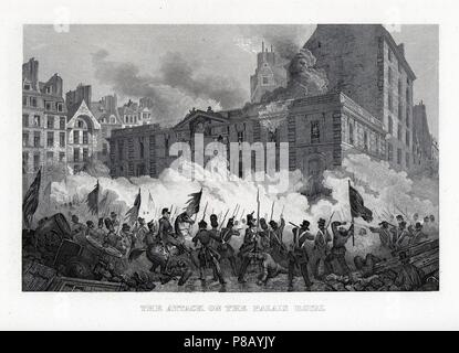 The attack of the Tuileries Palace, Palais des Tuileries August 10 ...