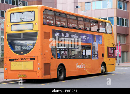 Reading buses are coloured just like their route on a route map ...