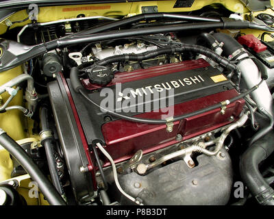 Mitsubishi Lancer Evolution 7 vii EVO - 2002 model in lightening yellow ...