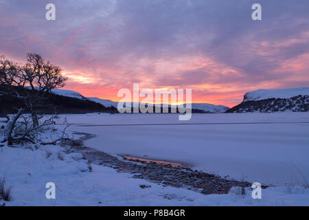Carrol Rock in Strath Brora, East Sutherland Scotland and Loch Brora on ...
