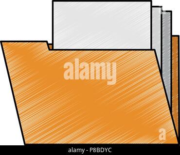 Folder with documents scribble Stock Vector Image & Art - Alamy