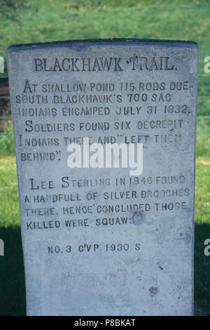 Black Hawk War skirmish marker on the Black Hawk Trail leading to Bad ...