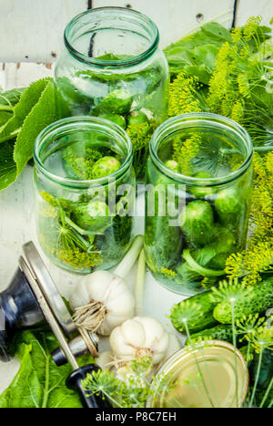 preservation of fresh house cucumbers. Selective focus. nature Stock ...