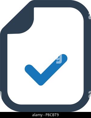 Accepted and verified file, check symbol on paper. Stock Vector ...