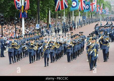 An RAF Band March Along The Mall As Part of The King's Procession, The ...
