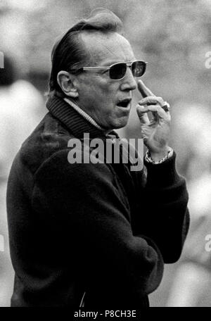 Al Davis, L.A. Raiders' owner, at right in second row, fidgets while ...