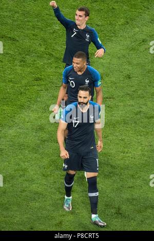 Kylian Mbappe of France celebrate their victory over Croatia at the ...