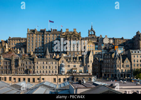 The Old Town from Princes Street Gardens, Edinburgh, Lothian, Scotland ...