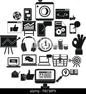 Strides icons set, simple style Stock Vector Image & Art - Alamy