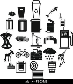 Preserve icons set, simple style Stock Vector Image & Art - Alamy