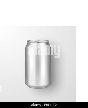 Empty can soda icon logo sign vector outline in black and white color ...