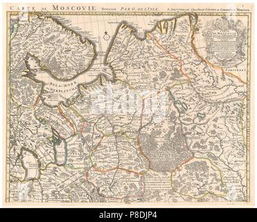 Map of Muscovy. Museum: PRIVATE COLLECTION Stock Photo - Alamy
