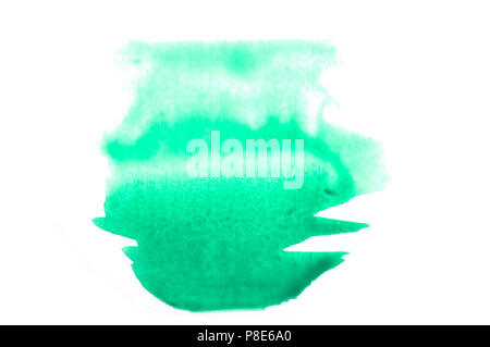 Abstract light green watercolor stain for background. Expressive ...