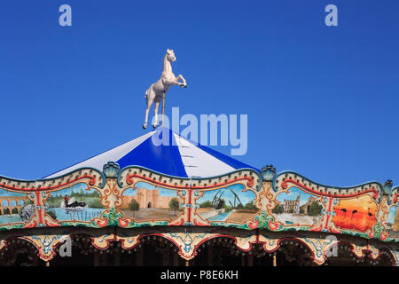 Traditional Carousel in Les Saintes Maries de La Mer, Camargue ...