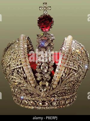 The Emperor and Empress of Russia in Their Coronation Robes, 1883 Stock ...