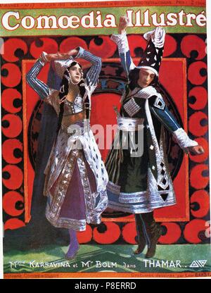 Adolph Bolm and Tamara Karsavina in the Ballet Scheherazade by N ...