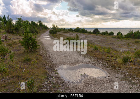 Cape of stones on the peninsula of Kassari on the Estonian island of ...