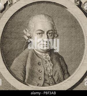 Carl Philipp Emanuel Bach, 1714 - 1788, a German composer of the ...