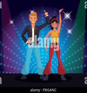 People dancing disco cartoons Stock Vector Image & Art - Alamy