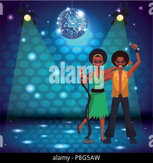 People dancing disco cartoons Stock Vector Image & Art - Alamy