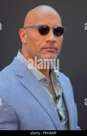 Actor Dwayne Johnson attends the "Skyscraper" Premiere at the AMC Loews ...
