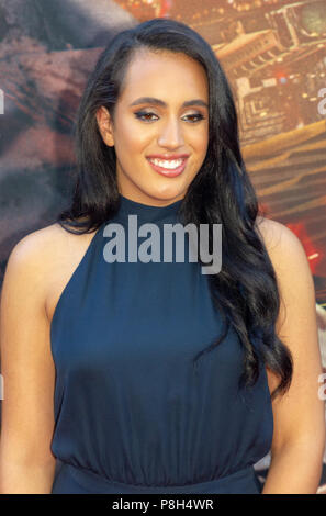 Simone Garcia Johnson attends the "Skyscraper" Premiere at the AMC ...