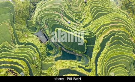Congjian, Congjian, China. 12th July, 2018. Congjiang, CHINA-Aerial ...