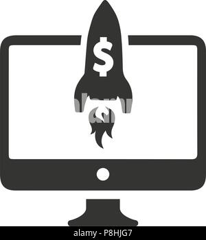 Project launch icon Stock Vector Image & Art - Alamy