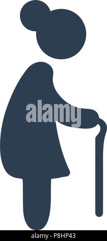 elderly woman icon Stock Vector Image & Art - Alamy