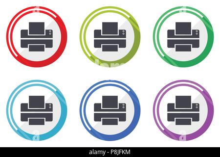CMYK logo. Round symbol for printing, color printer. Typography icon ...