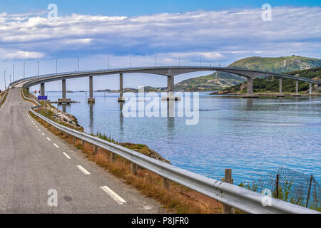 Bridge to the Sommaroy island, Tromso, Norway, Scandinavia Stock Photo ...