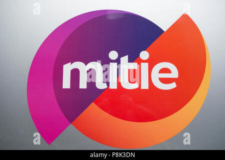 MItie new logo on the side of one of its vans in London, UK Stock Photo - Alamy
