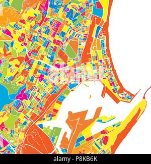 Streets of Durban, city map, South Africa. Street map Stock Vector ...