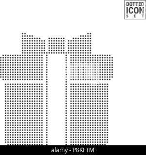 dotted gift box icon isolated Stock Vector Image & Art - Alamy