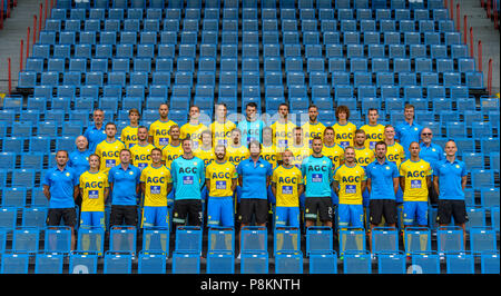 Team of FK Teplice pose for family photo prior to the Czech soccer ...