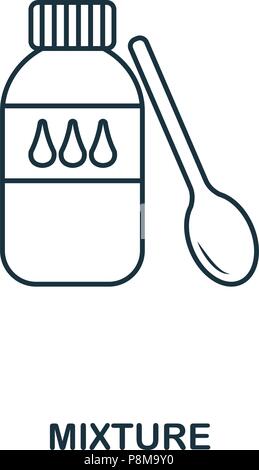 Mixture icon in outline style isolated on white background. Medicine ...
