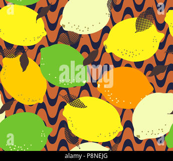 Lemon fruits on an abstract background. Face. Inscription. Isolated ...