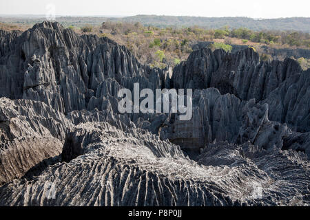 Strongly eroded limestone landscape on Madagascar Stock Photo - Alamy
