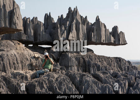 Strongly eroded limestone landscape on Madagascar Stock Photo - Alamy