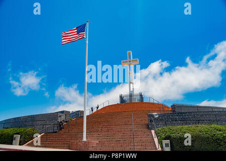 San Diego, JUN 29: The beautiful Mt. Soledad National Veterans Memorial ...