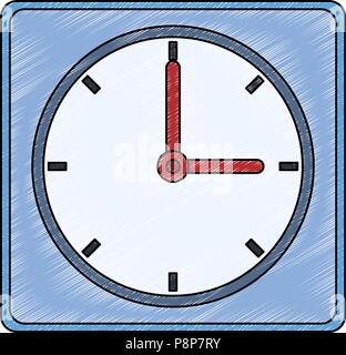 Wall clock isolated scribble Stock Vector Image & Art - Alamy