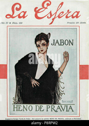 Advertisement for the Spanish soap Heno de Pravia. The advert says ...