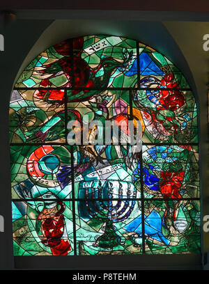 Chagall window, synagogue at Hadassah hospital, Jerusalem, Israel Stock ...