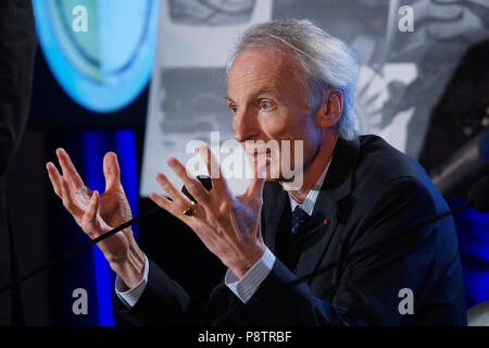Magog, Canada, July 12, 2018. CEO of Michelin Jean-Dominque Senard at a ...