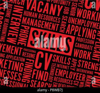 black skills text background Stock Vector Image & Art - Alamy