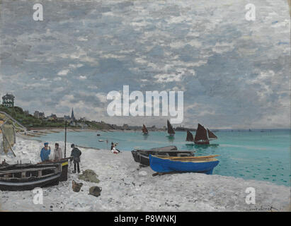 Claude Monet's painting 'The Beach at Sainte-Adresse' captures a ...